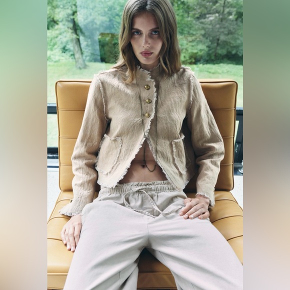 Zara | Jackets & Coats | Zara Short 0 Lenin Jacket Inzw Collection ...
